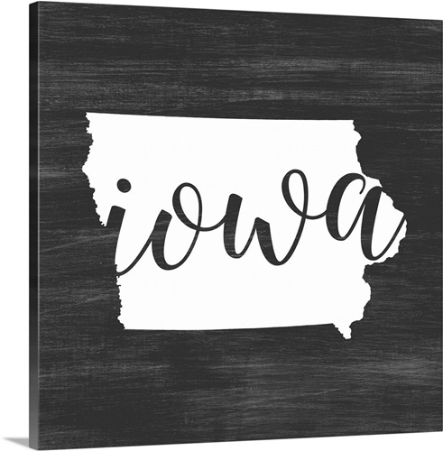 Home State Typography - Iowa | Great Big Canvas