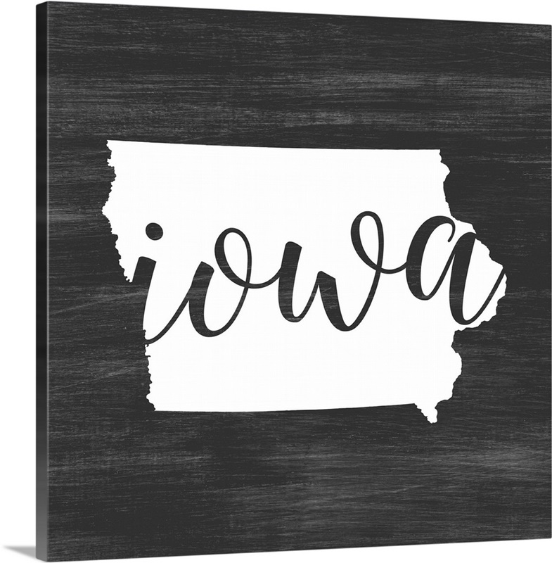 Home State Typography - Iowa | Great Big Canvas