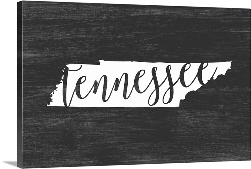 Home State Typography - Tennessee Wall Art, Canvas Prints, Framed ...