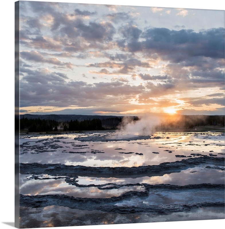 Hot Springs at Sunset | Great Big Canvas