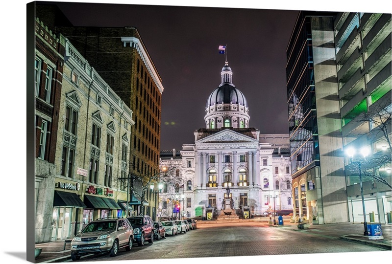 Indiana State House at Night | Great Big Canvas