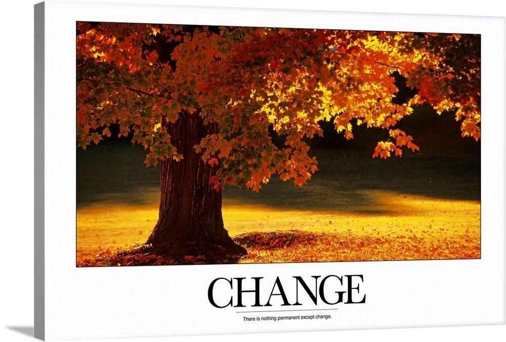 Inspirational Poster: There is nothing permanent except change Wall Art ...