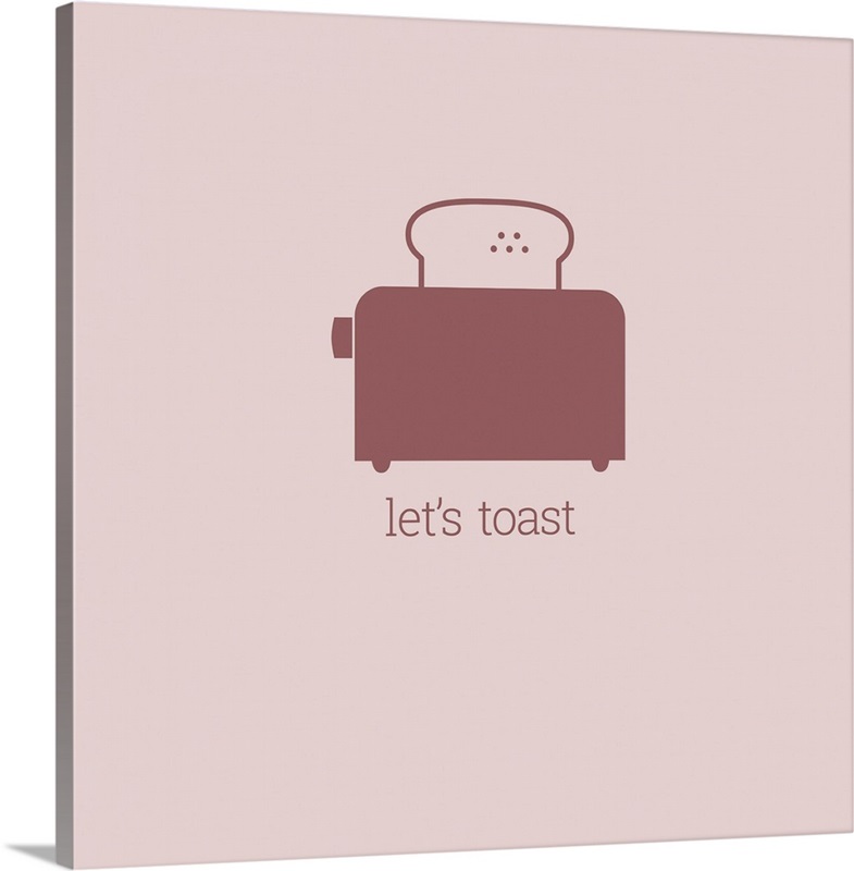 Let's Toast - minimalist retro kitchen art | Great Big Canvas