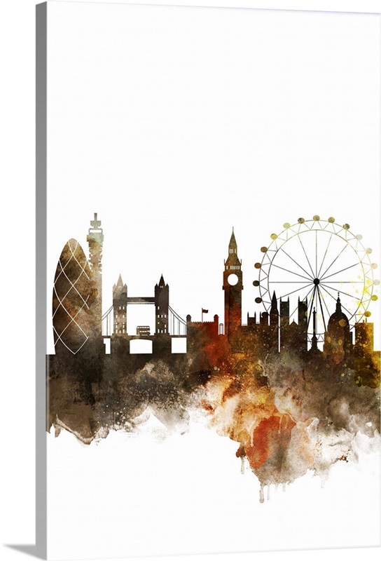 London Watercolor Cityscape | Great Big Canvas