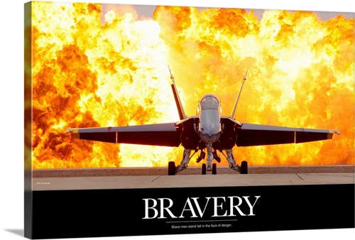 Military Motivational Poster: Brave Men | Great Big Canvas