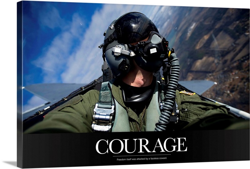 Military Motivational Poster Courage | Great Big Canvas