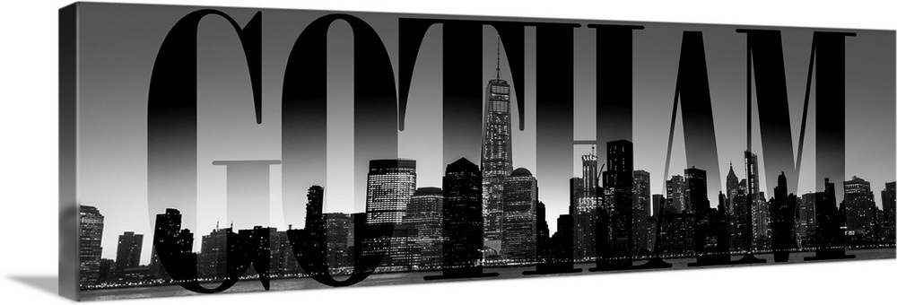 New York City Skyline, Gotham, Transparent Overlay Wall Art, Canvas ...