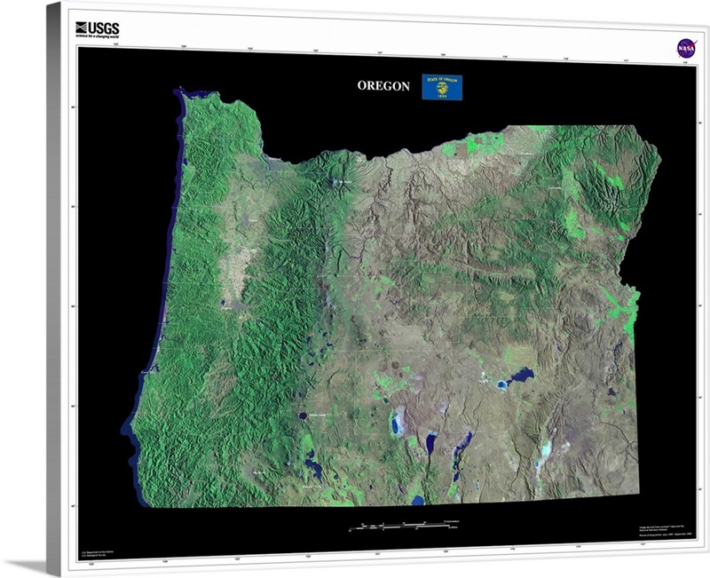 Oregon - USGS State Mosaic | Great Big Canvas