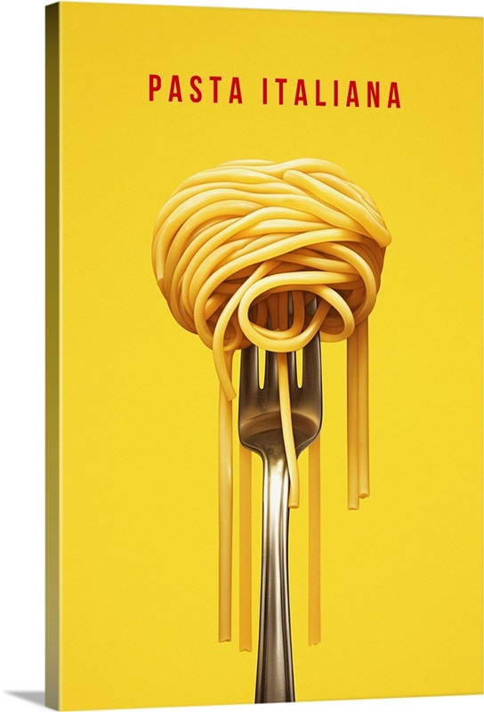 Pasta Italiana - Retro Food Advertising Poster | Great Big Canvas