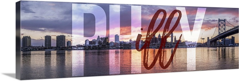 Philadelphia Skyline, Philly, Transparent Overlay | Great Big Canvas