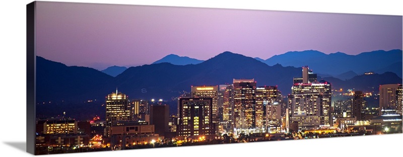 Phoenix, AZ Skyline at Sunset - Panoramic | Great Big Canvas