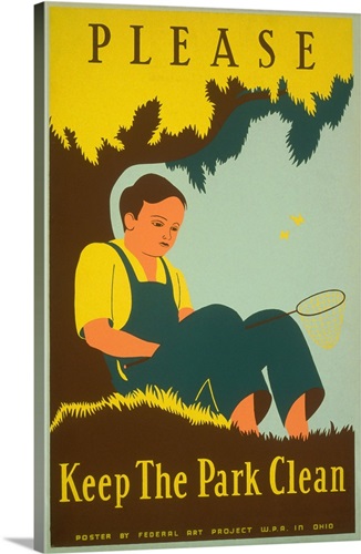 Please Keep the Park Clean - WPA Poster Wall Art, Canvas Prints, Framed ...