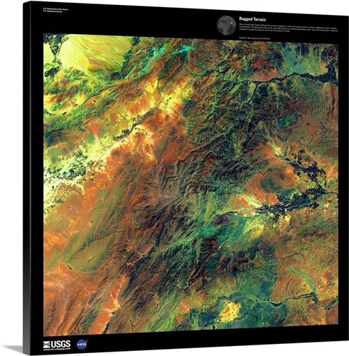 Rugged Terrain - USGS Earth as Art | Great Big Canvas