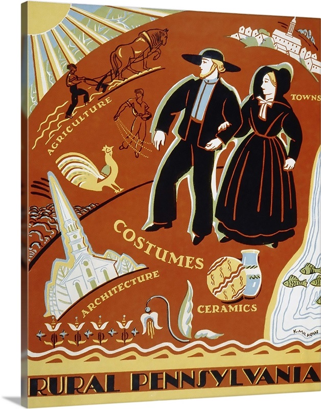 Rural Pennsylvania - WPA Poster | Great Big Canvas
