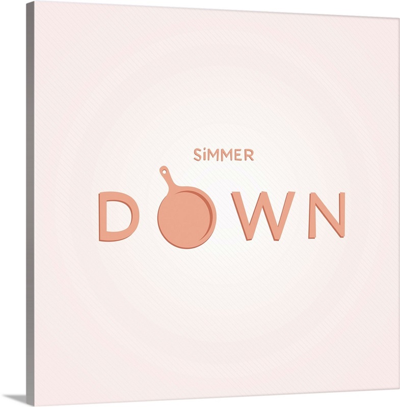 Simmer Down - minimalist retro kitchen art | Great Big Canvas
