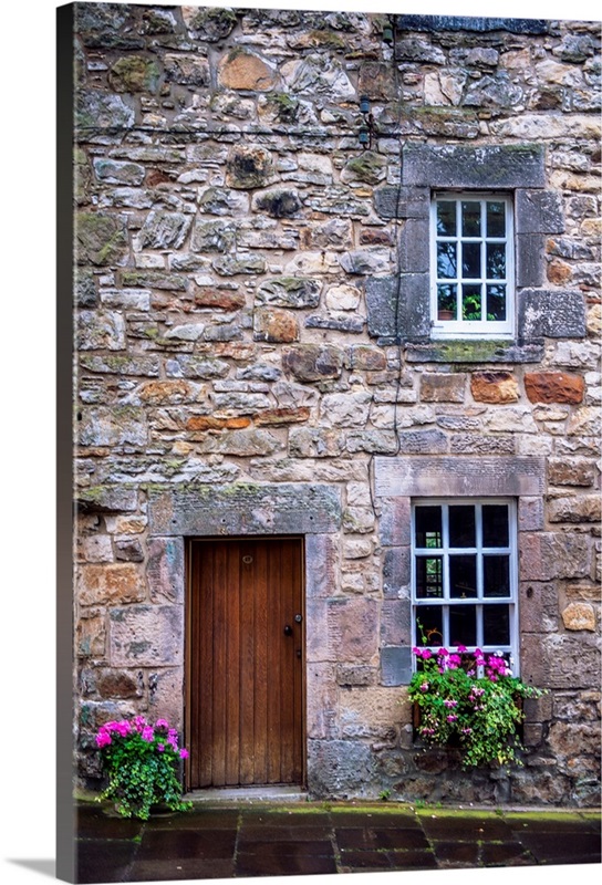 Stonework Of A Residence, Edinburgh, Scotland | Great Big Canvas
