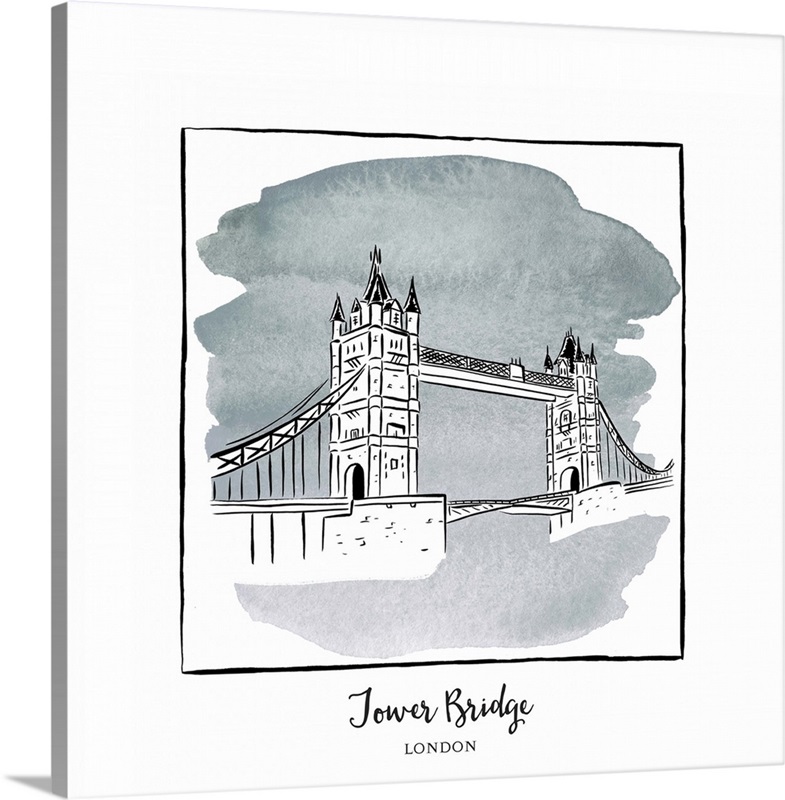 Tower Bridge - Brushstroke Buildings | Great Big Canvas