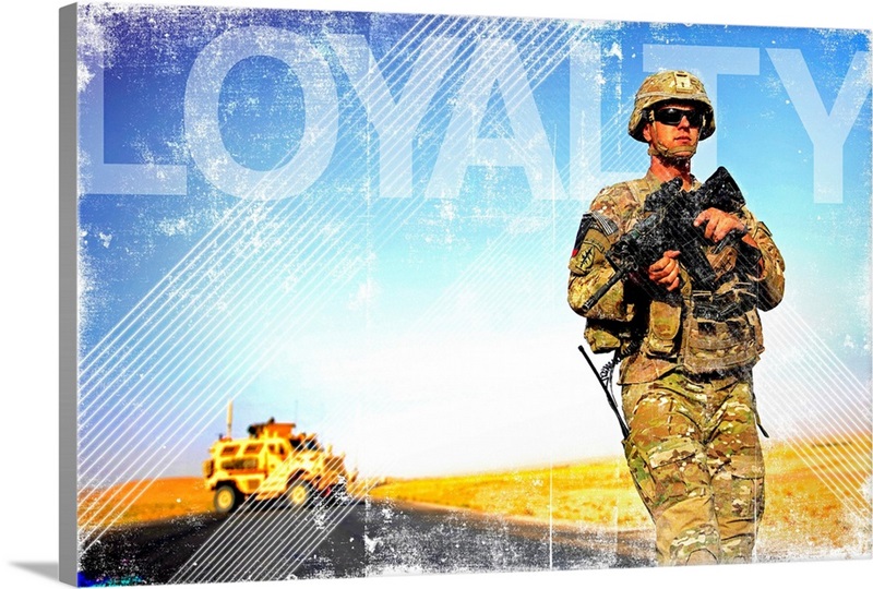 US Army Grunge Poster: Loyalty. U.S. Army soldier on patrol | Great Big ...