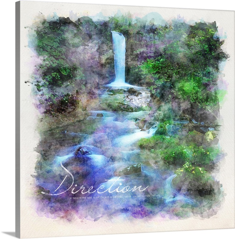 Watercolor Inspirational Poster: Direction | Great Big Canvas