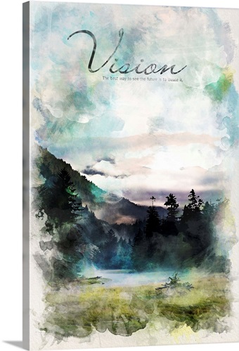 Watercolor Inspirational Poster: The best way to see the future is to ...