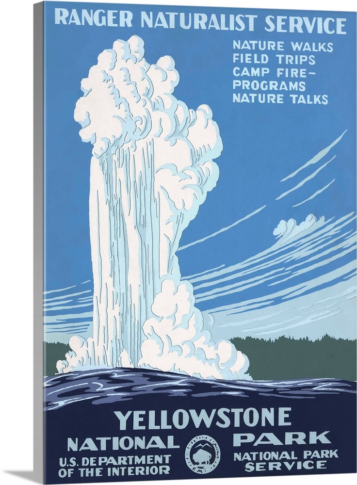 Yellowstone National Park - WPA Poster Wall Art, Canvas Prints, Framed ...