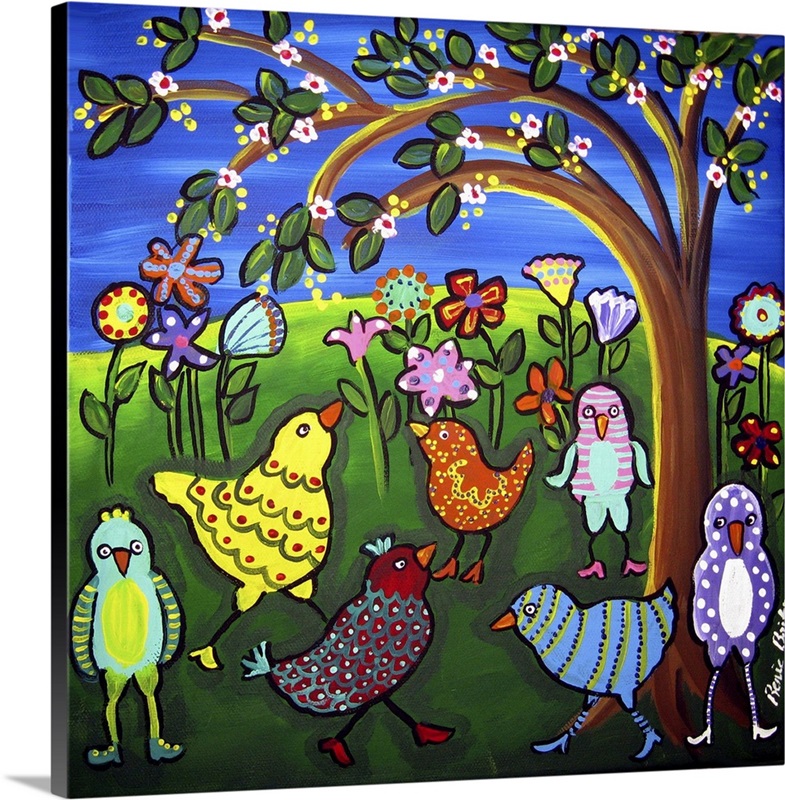 Fun Funky Birds and Blossoms | Great Big Canvas