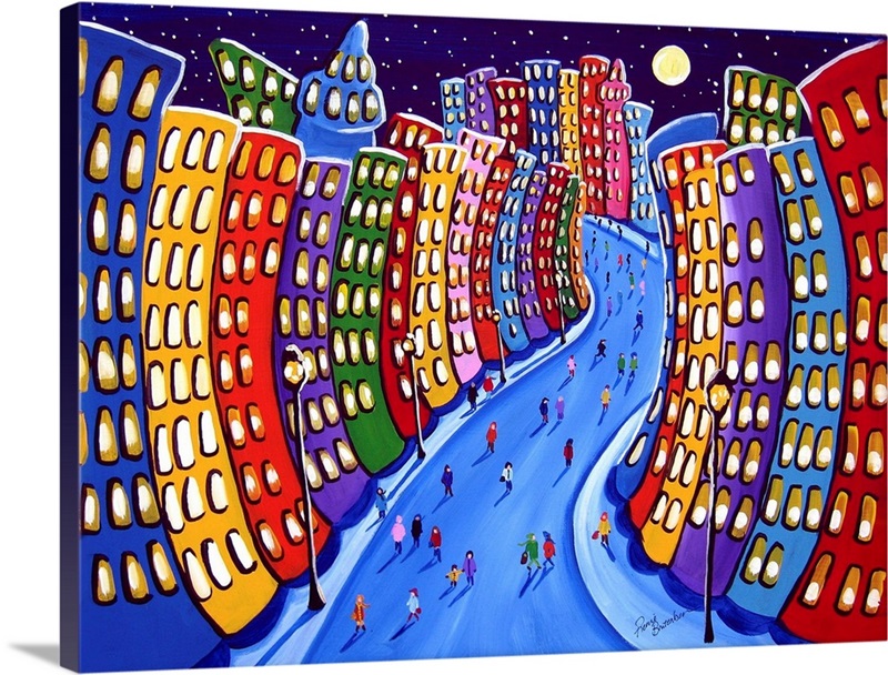 Funky Cityscape | Great Big Canvas