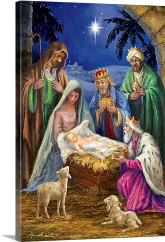 Holy Family with 3 Kings | Great Big Canvas