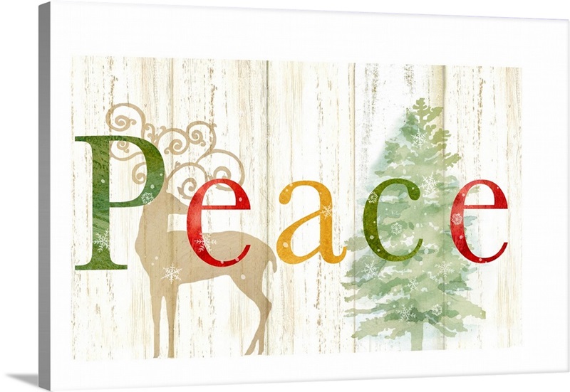 Peace Whitewash Wood sign | Great Big Canvas