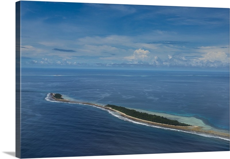 Aerial of the country of Tuvalu Wall Art, Canvas Prints, Framed Prints ...