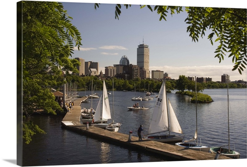 Boating on the Charles River, Boston, Massachusetts, New England ...