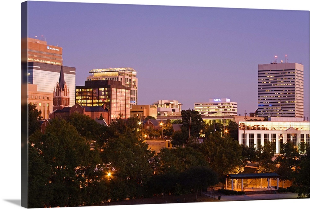 City skyline, Columbia, South Carolina Wall Art, Canvas Prints, Framed ...