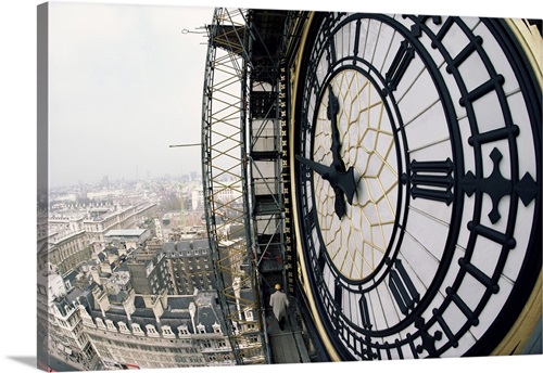 Clock Face Of Big Ben, Houses Of Parliament, Westminster, London ...