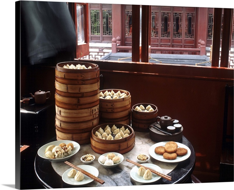 Dim sum in the famed Teahouse in Shanghai, China, Asia | Great Big Canvas