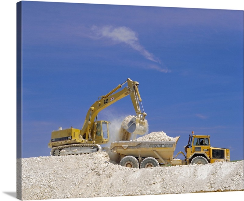 Earth removal, Diggers, Construction Industry | Great Big Canvas