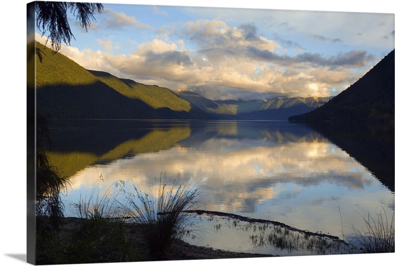 Lake Rotoroa and Travers Range, Nelson Lakes National Park, South ...