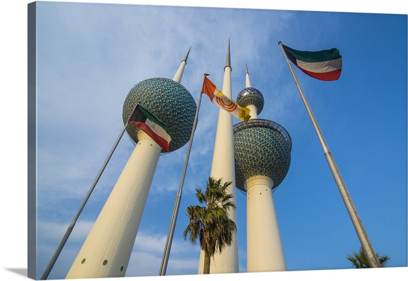 Landmark Kuwait towers in Kuwait City, Kuwait Wall Art, Canvas Prints ...