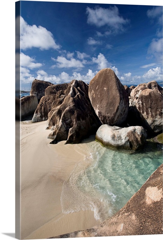 Large eroded granite outcrops at The Baths in Virgin Gorda, British ...