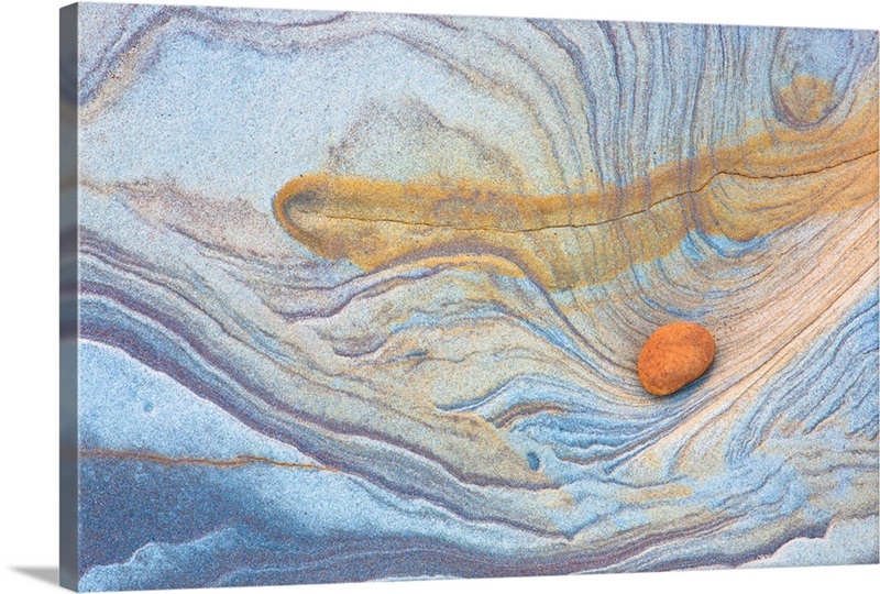 Patterns created by sea erosion on rocks, Northumberland England, UK ...