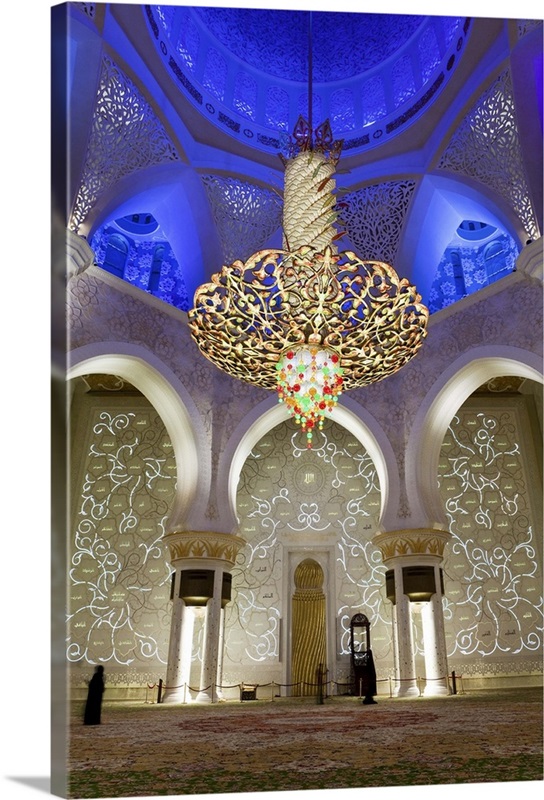 Prayer hall of Sheikh Zayed Bin Sultan Al Nahyan Mosque, Abu Dhabi ...
