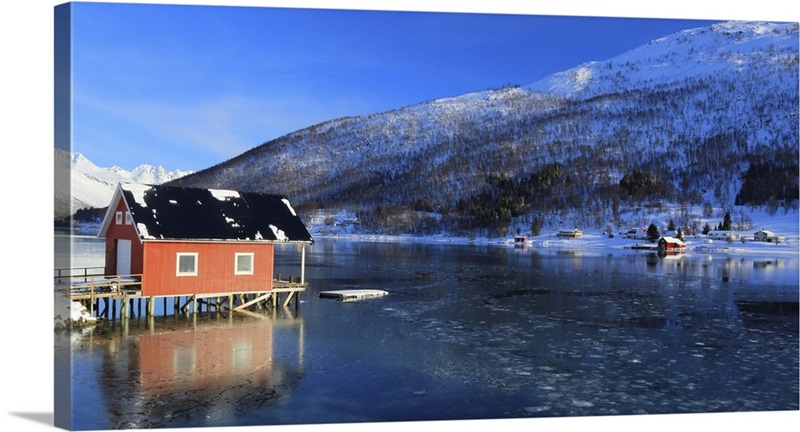 Rorbu Near Sommaroy, Troms Og Finnmark, North West Norway Wall Art ...