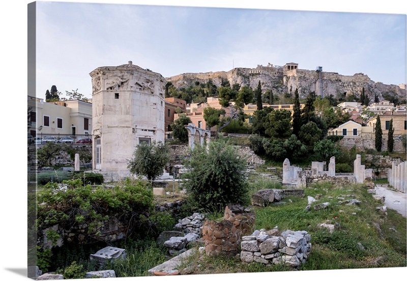 Sunrise View, The Roman Agora, An Octagonal Pentelic Marble Clock Tower ...