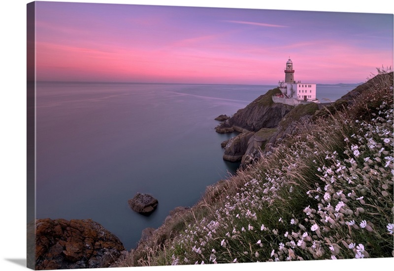 Sunset On Baily Lighthouse, Howth, County Dublin, Ireland | Great Big ...