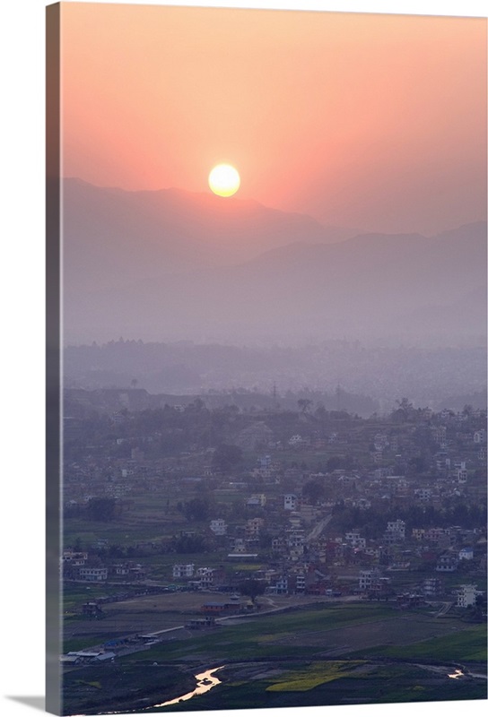 Sunset over Kathmandu, Nepal, Asia | Great Big Canvas
