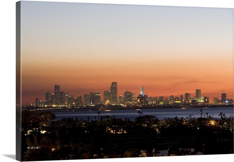 Sunset over Miami, Florida | Great Big Canvas