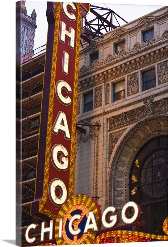 The Chicago Theatre, Theatre District, Chicago, Illinois | Great Big Canvas