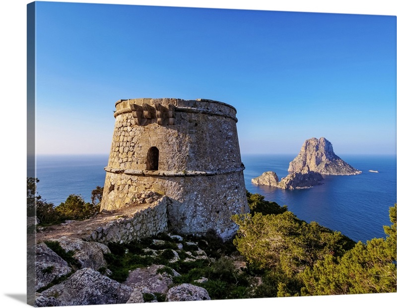 Torre Des Savinar And Es Vedra Island, Ibiza, Balearic Islands, Spain ...
