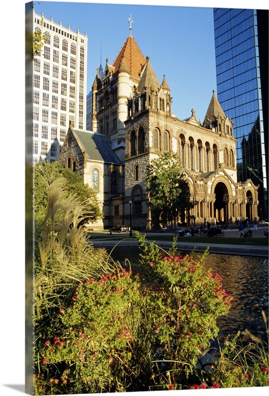 Trinity church and Hancock Tower, Boston, Massachusetts, New England ...
