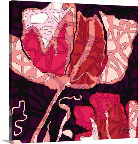 Large Pink Abstract Flower | Great Big Canvas