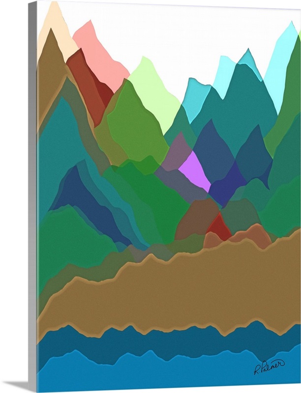 Multicolored Mountain Overlap | Great Big Canvas